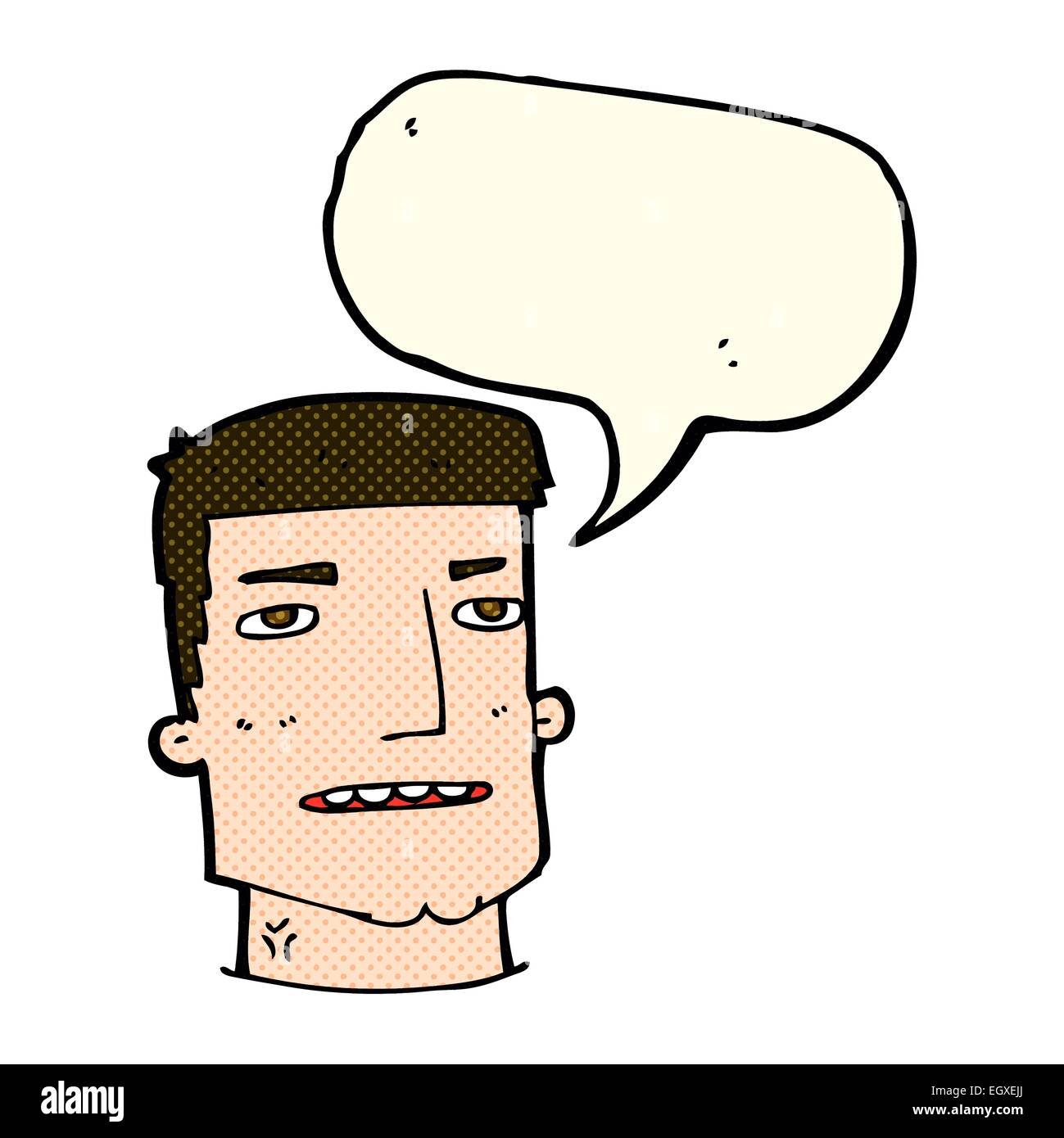 cartoon male head with speech bubble Stock Vector Image & Art - Alamy