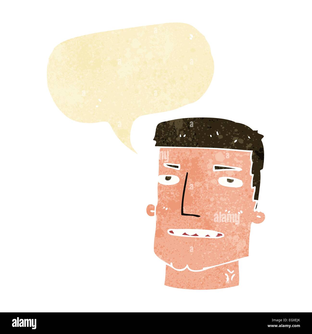 cartoon male head with speech bubble Stock Vector Image & Art - Alamy