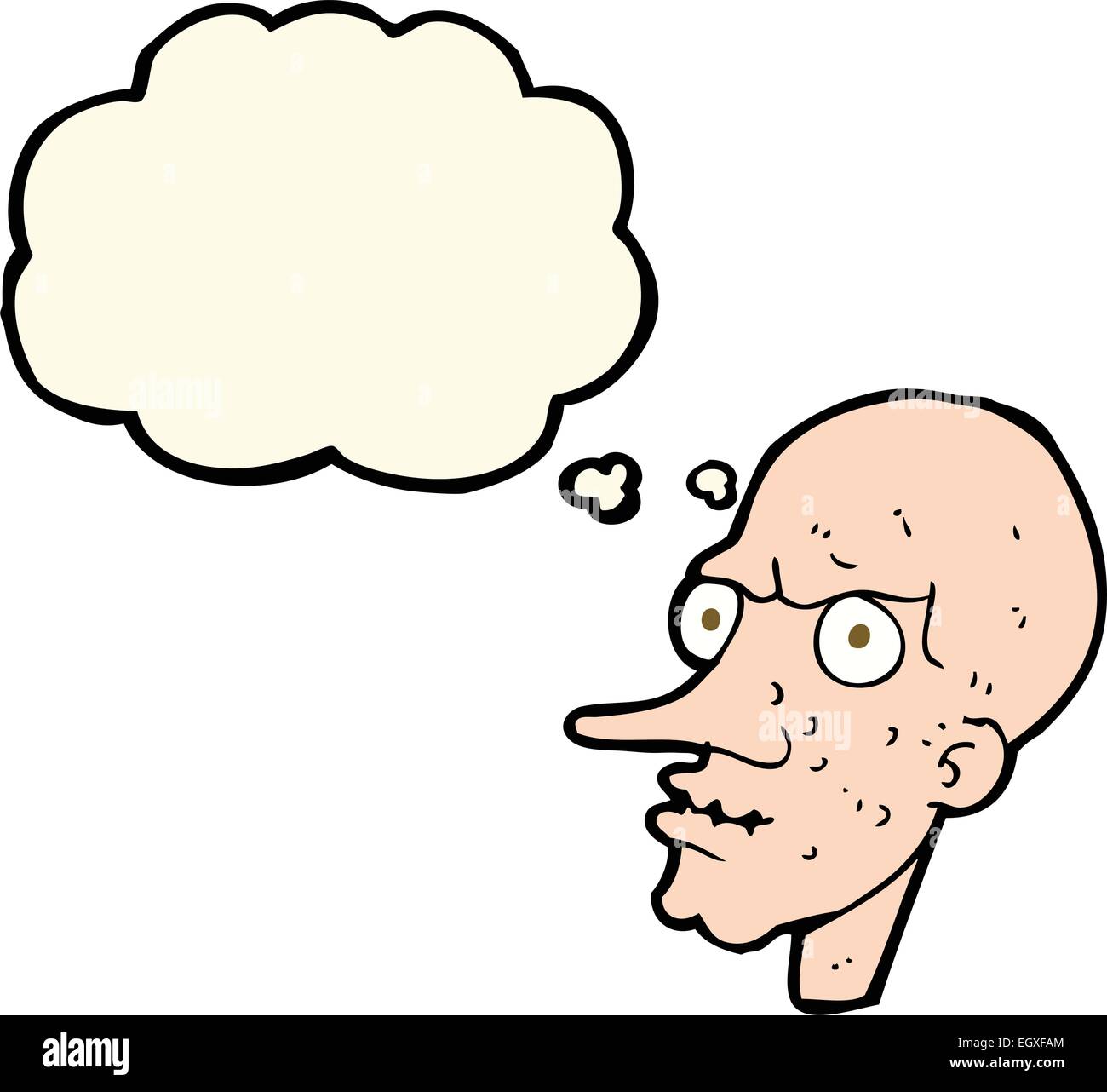 cartoon evil old man with thought bubble Stock Vector Image & Art - Alamy