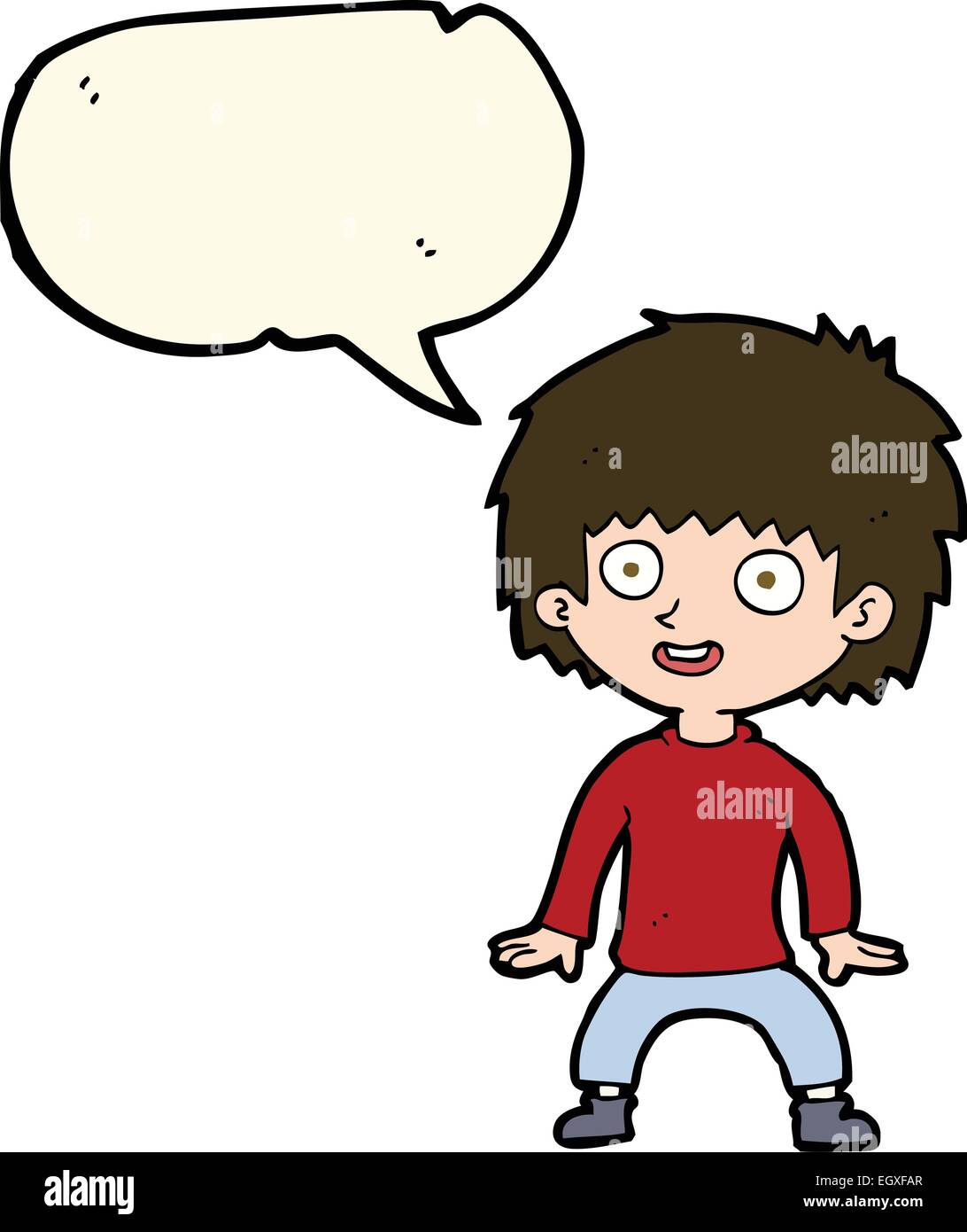 Cartoon excited boy bubble Stock Vector Images - Alamy