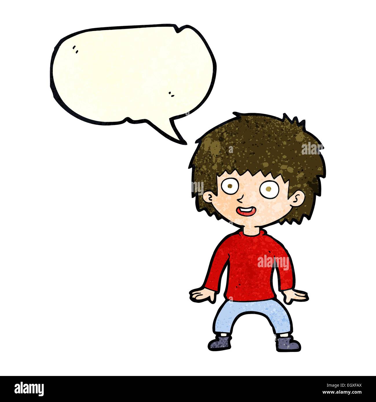 Cartoon excited boy bubble hi-res stock photography and images - Alamy