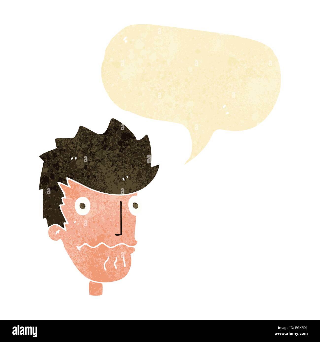 cartoon nervous man with speech bubble Stock Vector Image & Art - Alamy