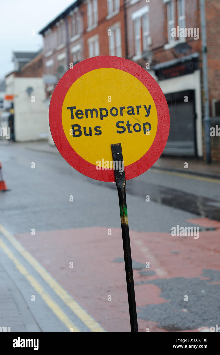 Temporary Bus Stop Stock Photo - Alamy