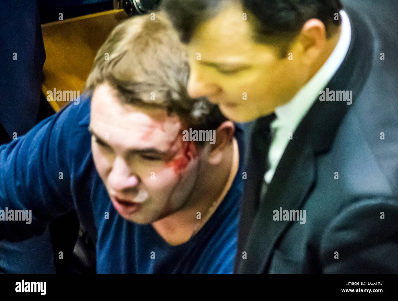 Kiev, Ukraine, 03rd Mar, 2015. In the hall of the Verkhovna Rada after ...