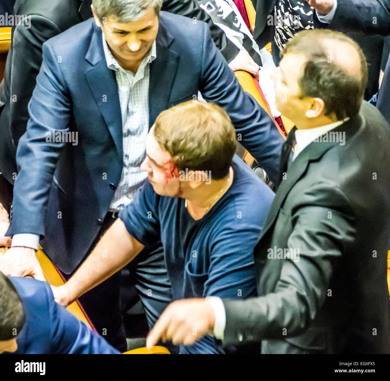 Kiev, Ukraine, 03rd Mar, 2015. In the hall of the Verkhovna Rada after ...