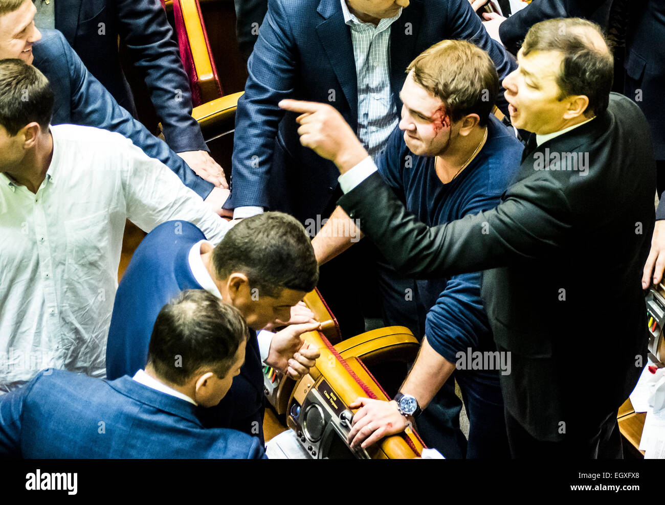 Kiev, Ukraine, 03rd Mar, 2015. In the hall of the Verkhovna Rada after ...