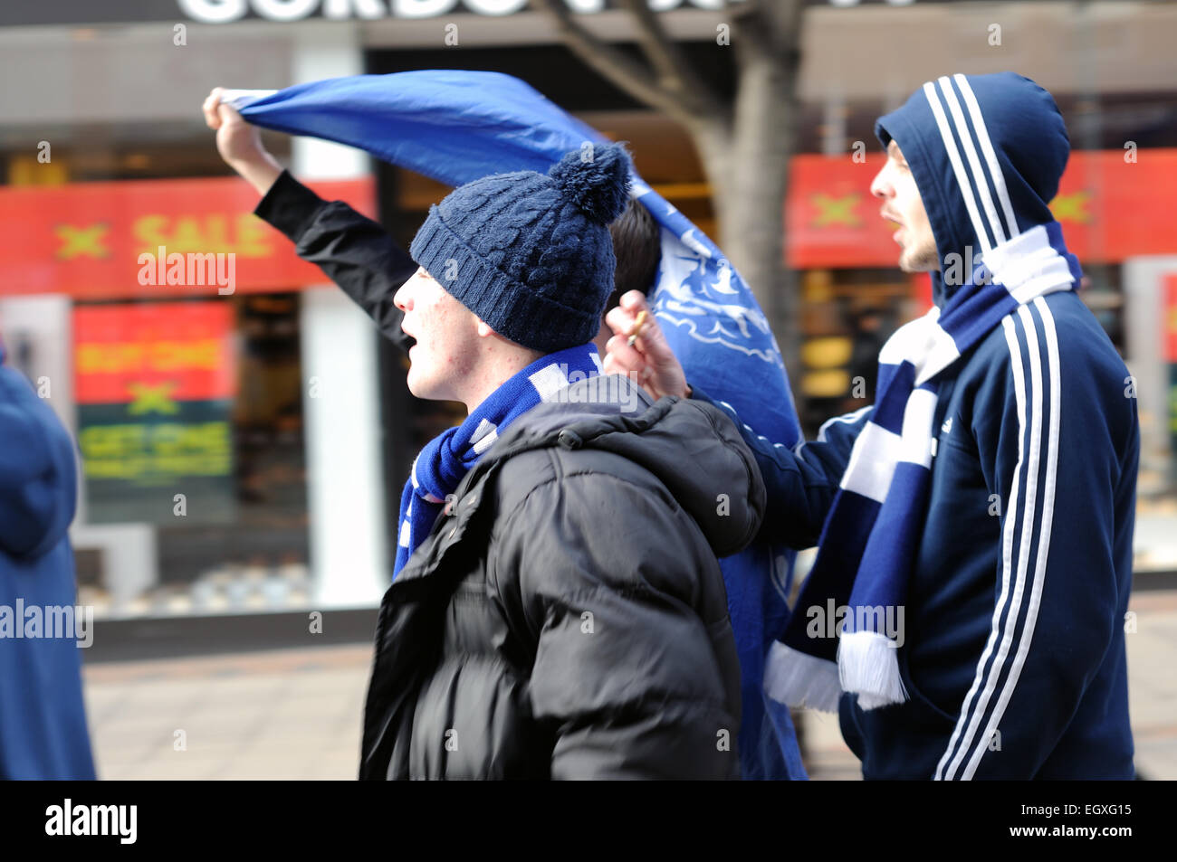 Millwall Football Club Supporters Nottingham City Center Stock Photo ...
