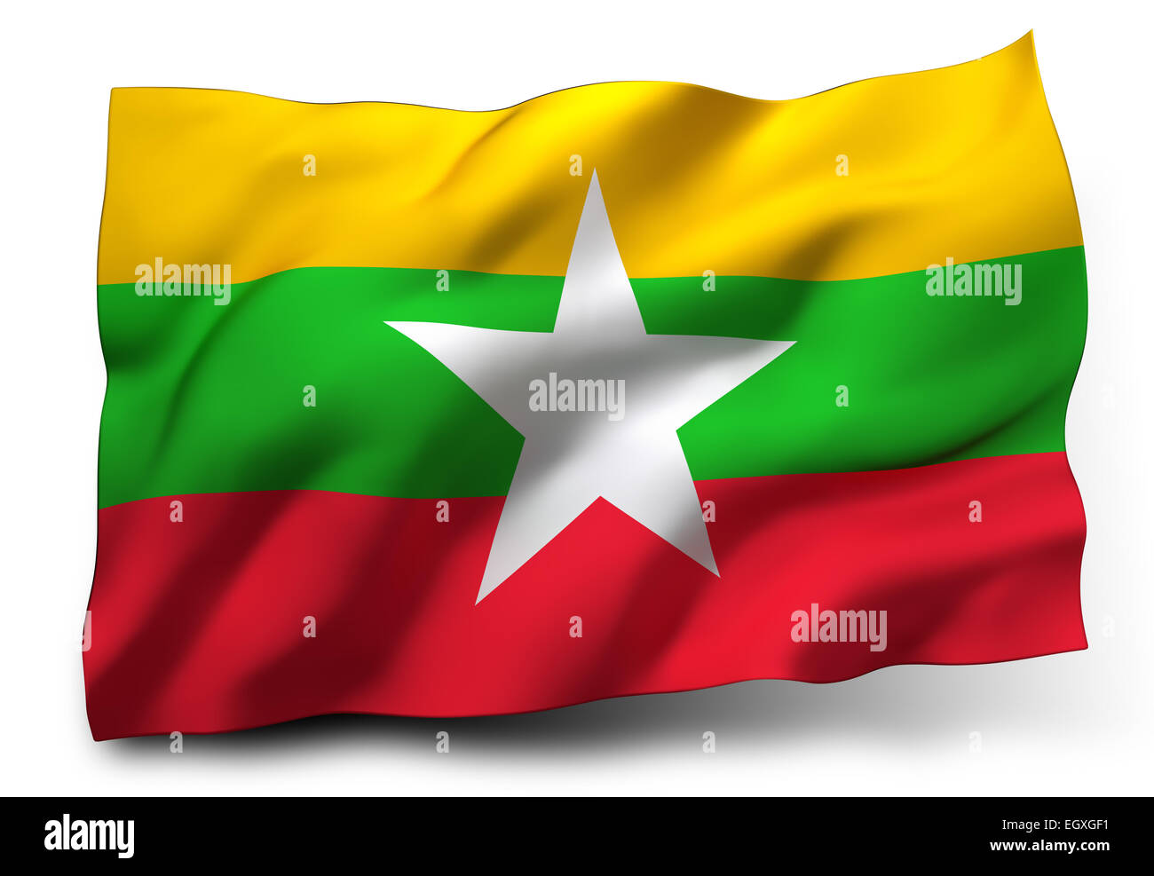 Burmese flag hi-res stock photography and images - Alamy