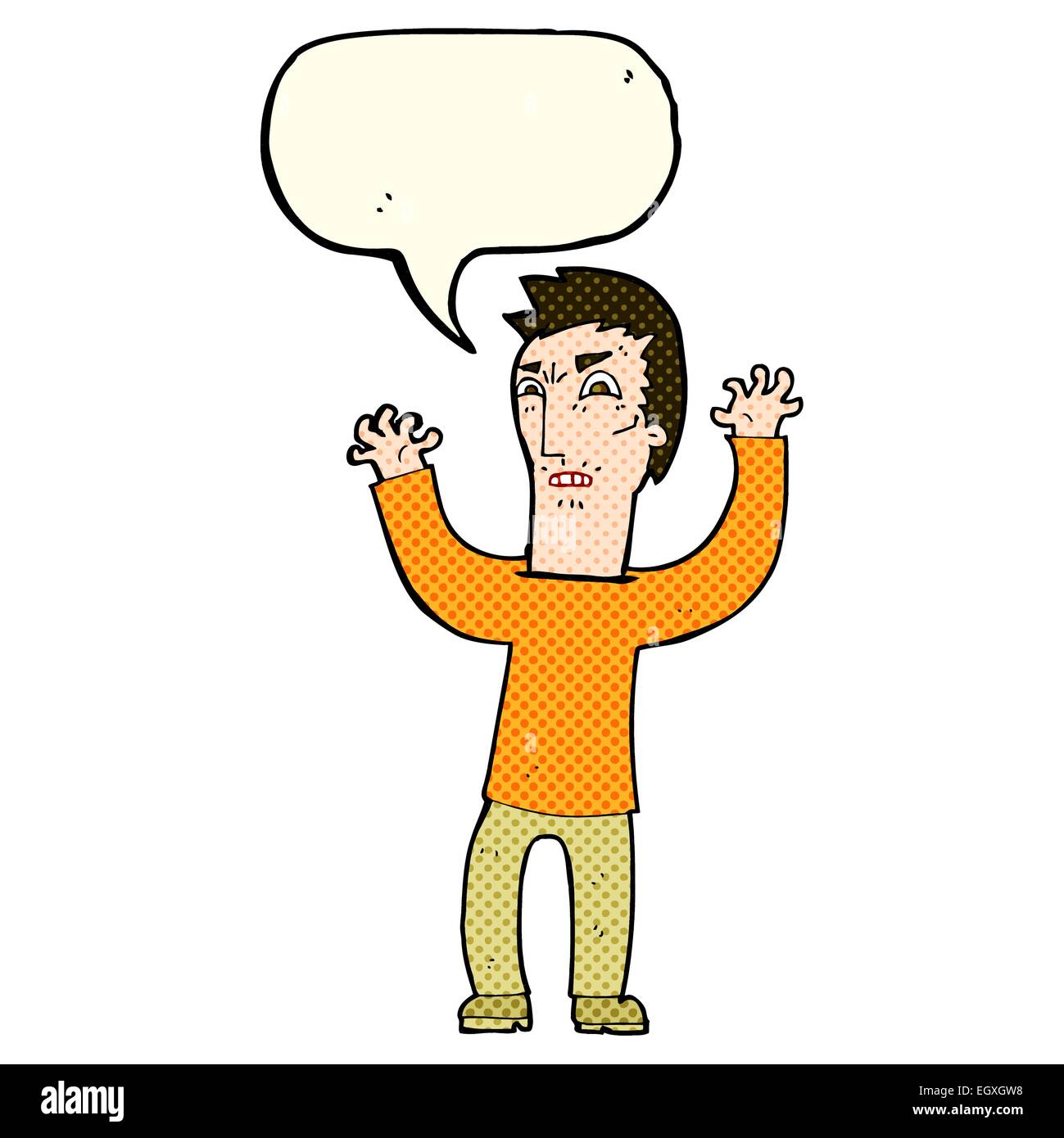 cartoon angry man with speech bubble Stock Vector Image & Art - Alamy
