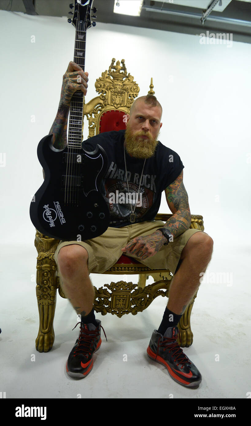 Chris The Birdman Andersen attends a photocall for Hard Rock Energy ...