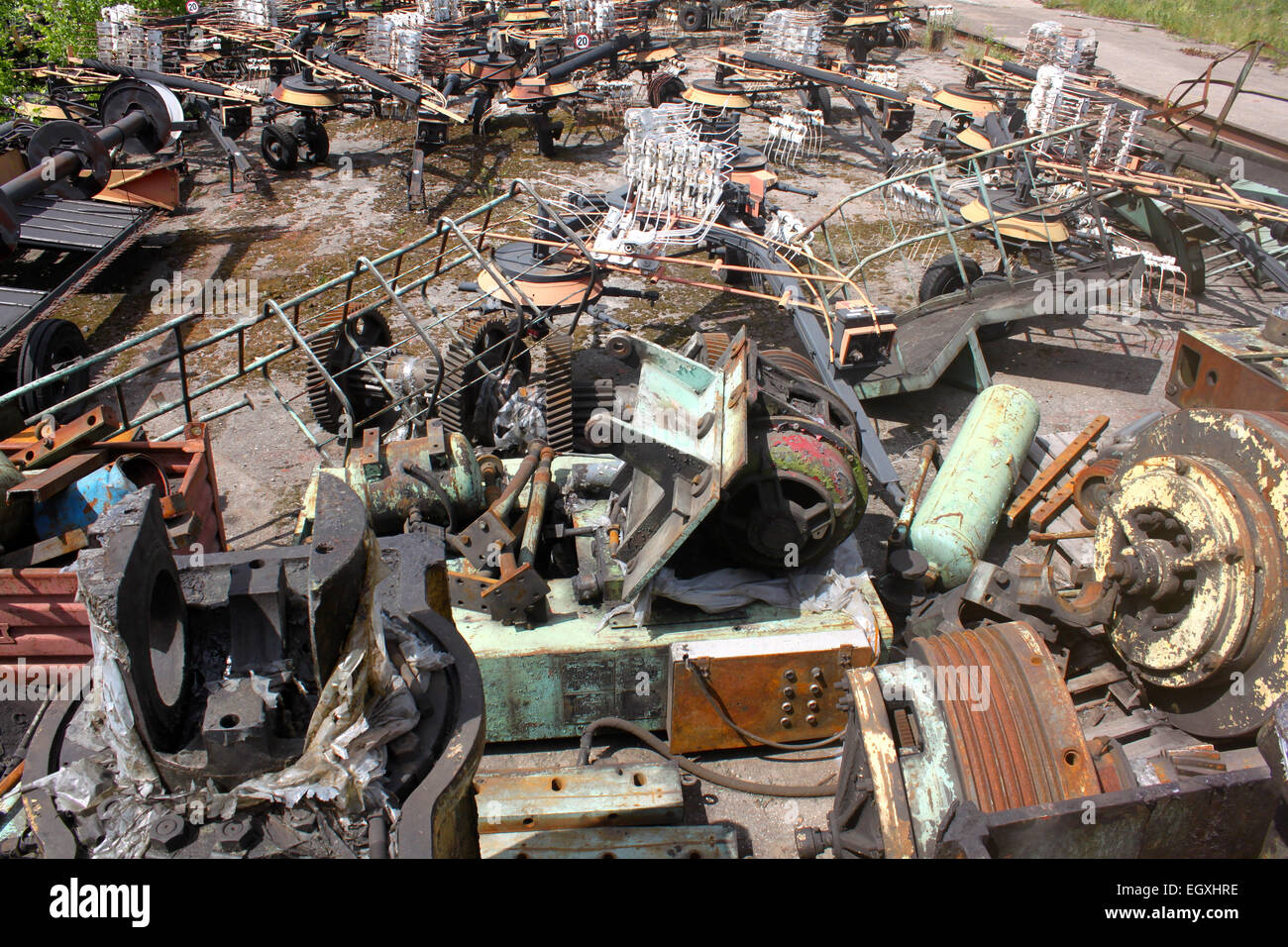 large parts of various machines for the processing of scrap metal Stock ...