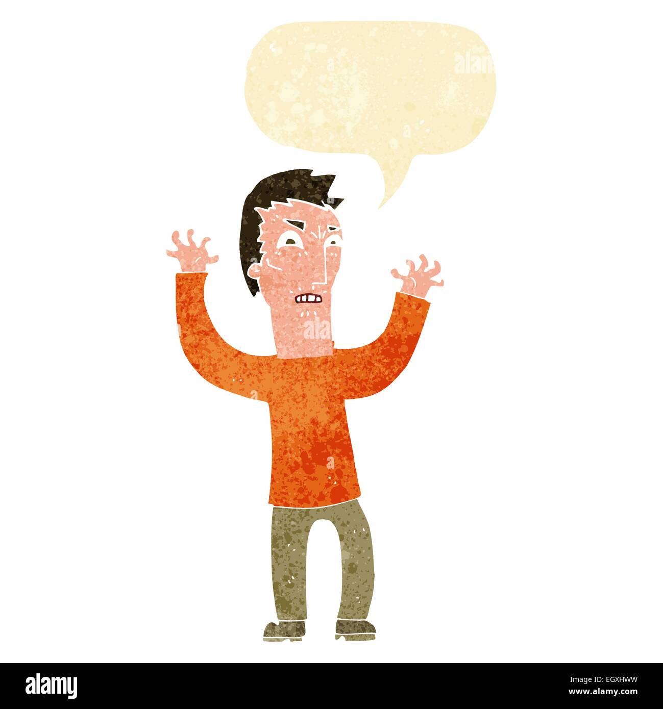 cartoon angry man with speech bubble Stock Vector Image & Art - Alamy