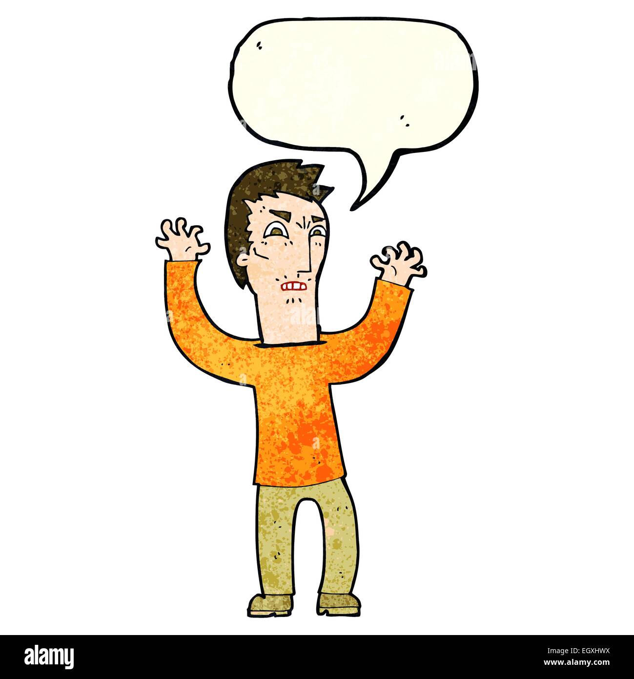 cartoon angry man with speech bubble Stock Vector Image & Art - Alamy