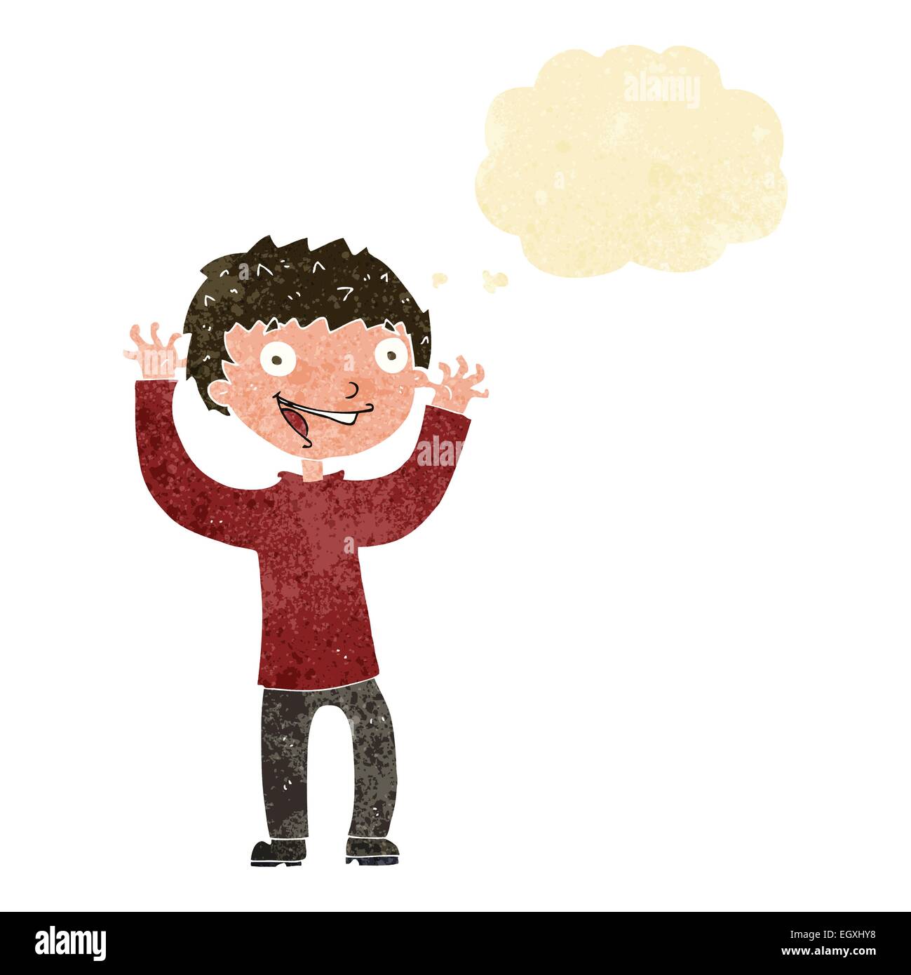 Cartoon excited boy bubble hi-res stock photography and images - Alamy