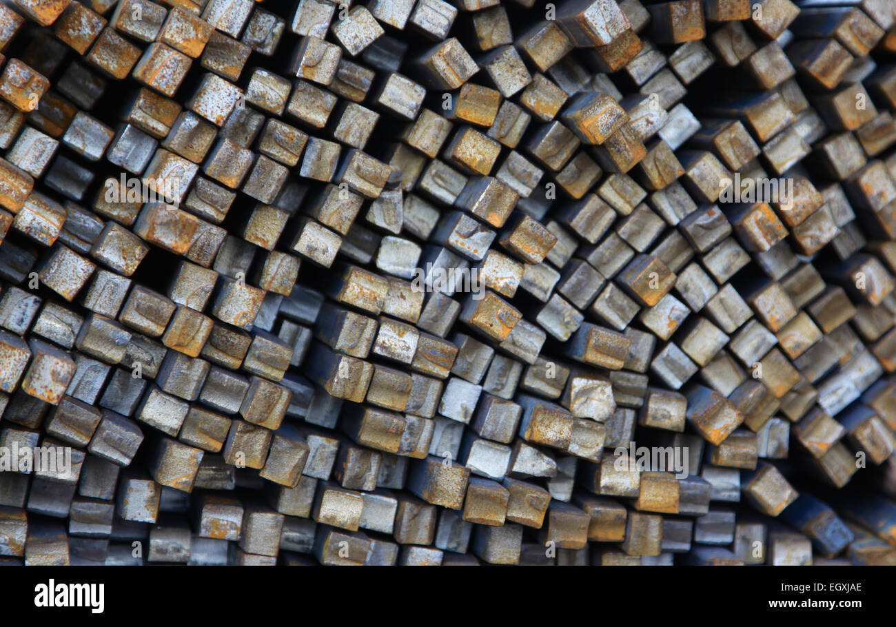 square metal profile for use in structures, warehouse Stock Photo - Alamy
