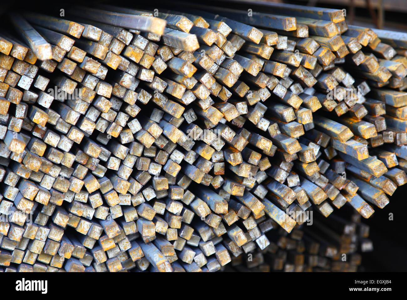 square metal profile for use in structures, warehouse Stock Photo - Alamy