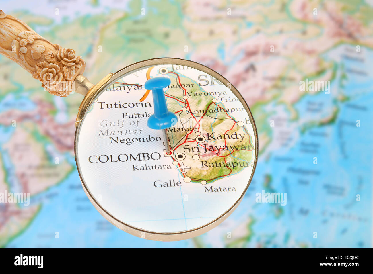Map of colombo hi-res stock photography and images - Alamy