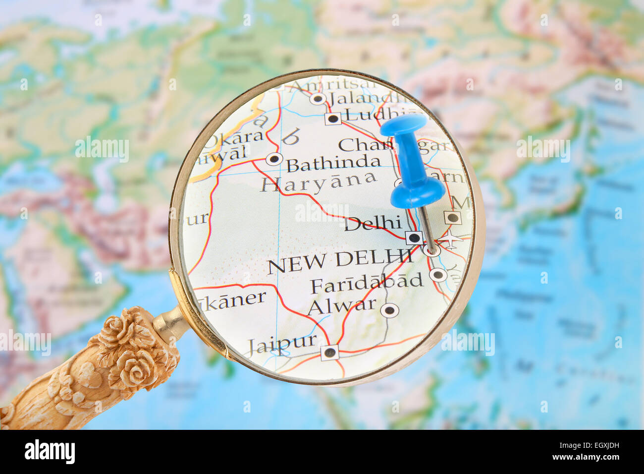 Delhi india city map High Resolution Stock Photography and Images - Alamy