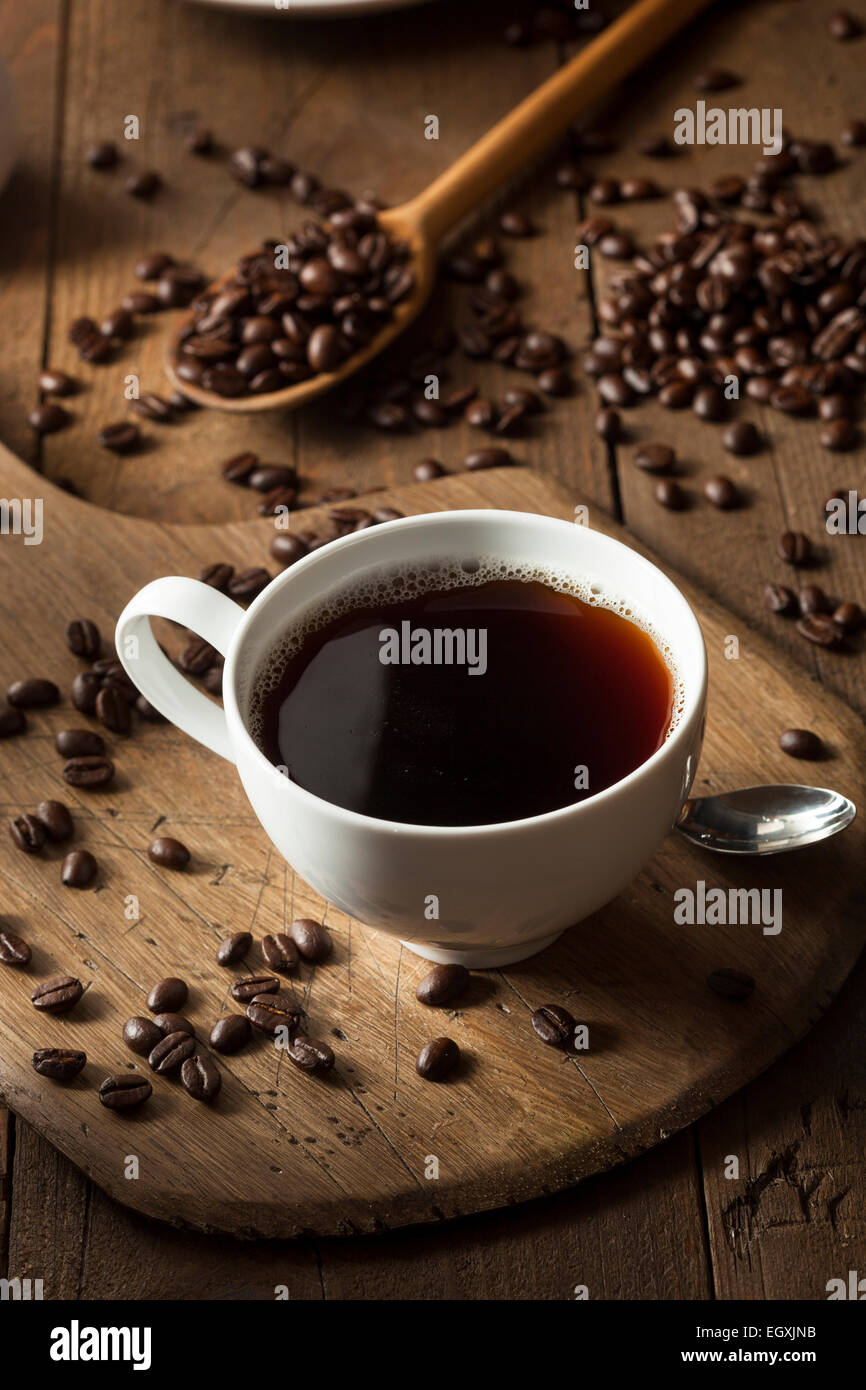 Dark Organic Black Coffee in a Cup Stock Photo - Alamy