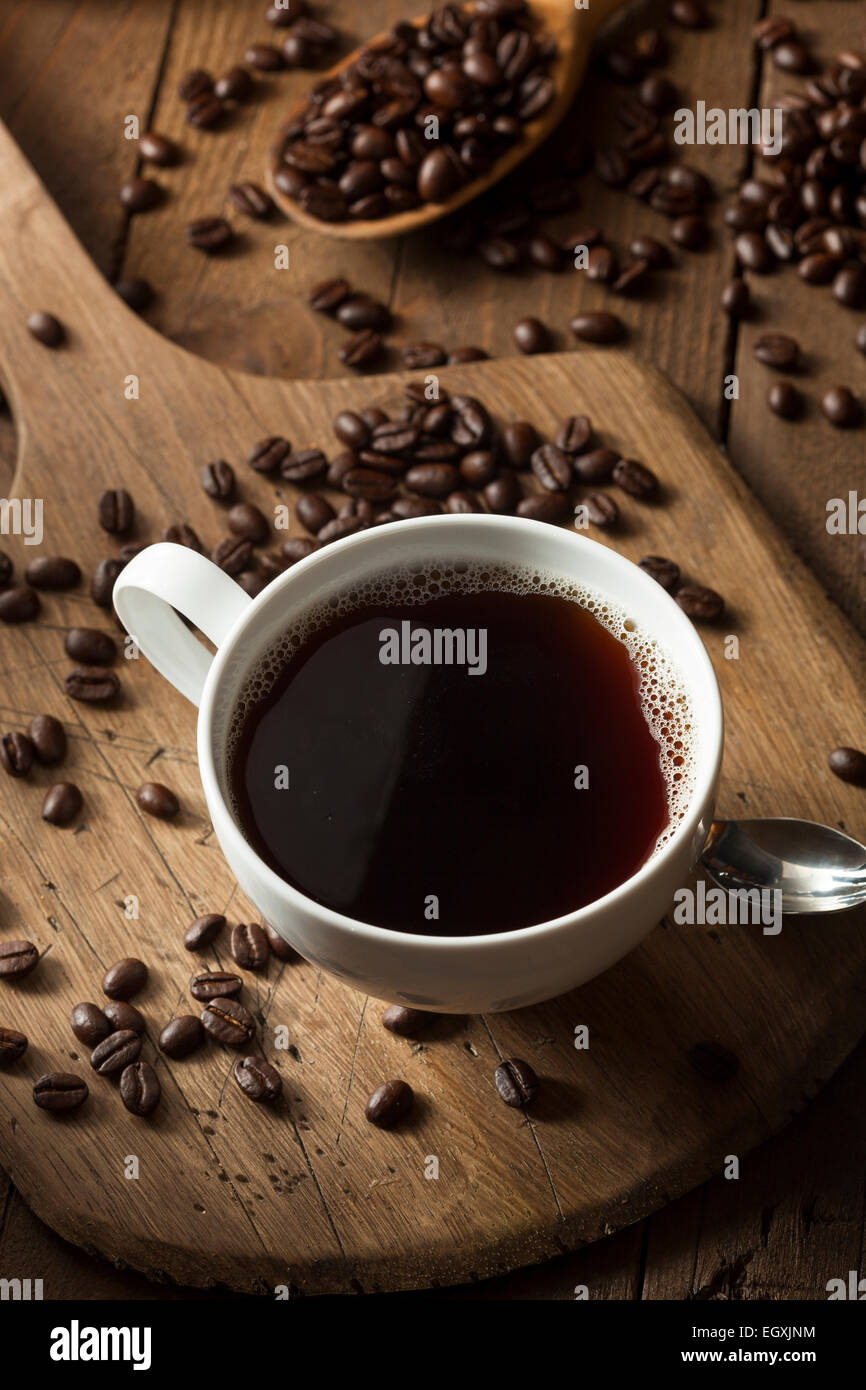 Dark Organic Black Coffee in a Cup Stock Photo - Alamy