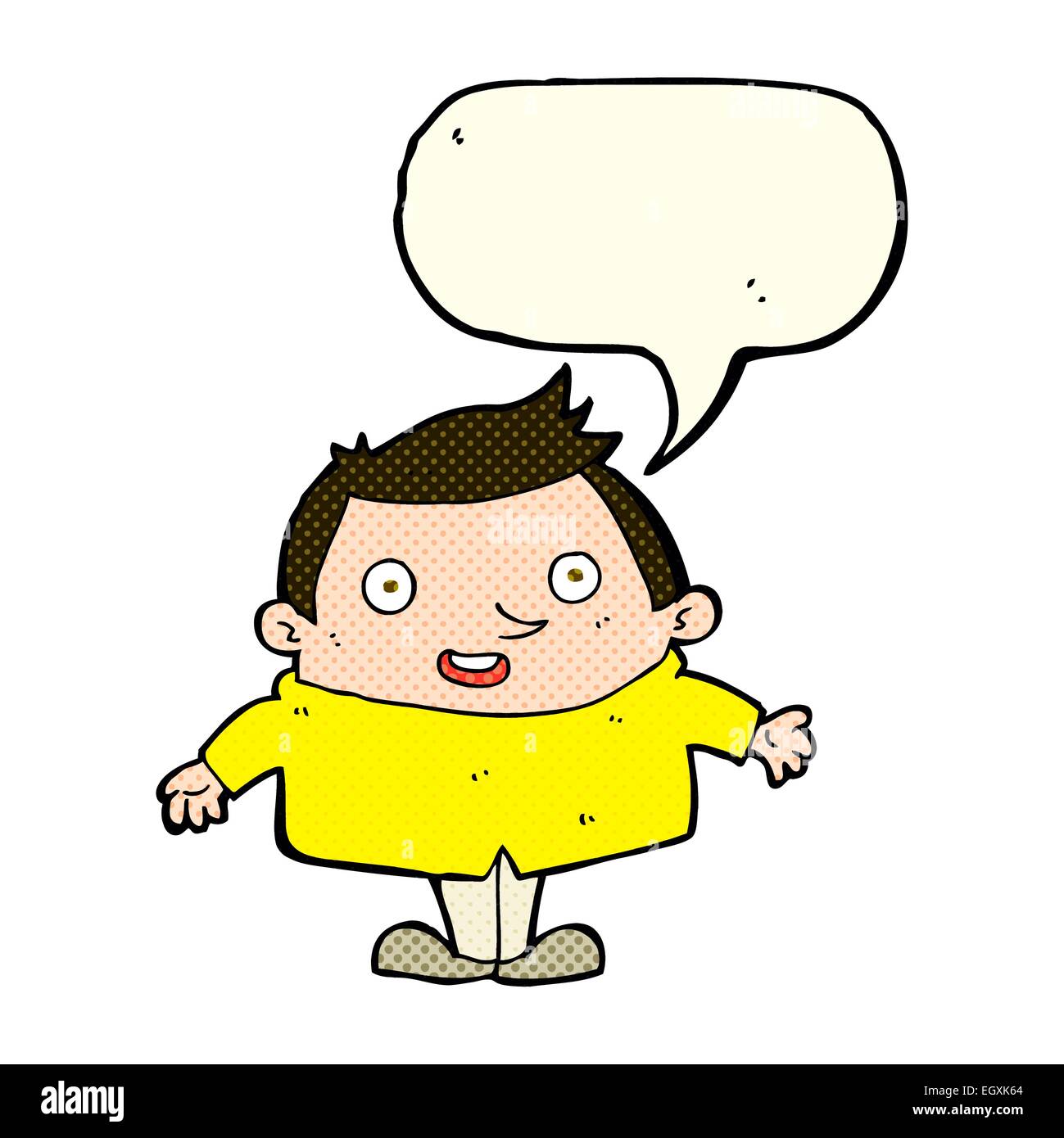 cartoon happy man with speech bubble Stock Vector Image & Art - Alamy