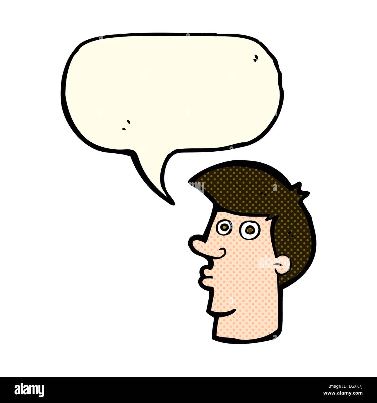 Cartoon confused man speech bubble Cut Out Stock Images & Pictures - Alamy