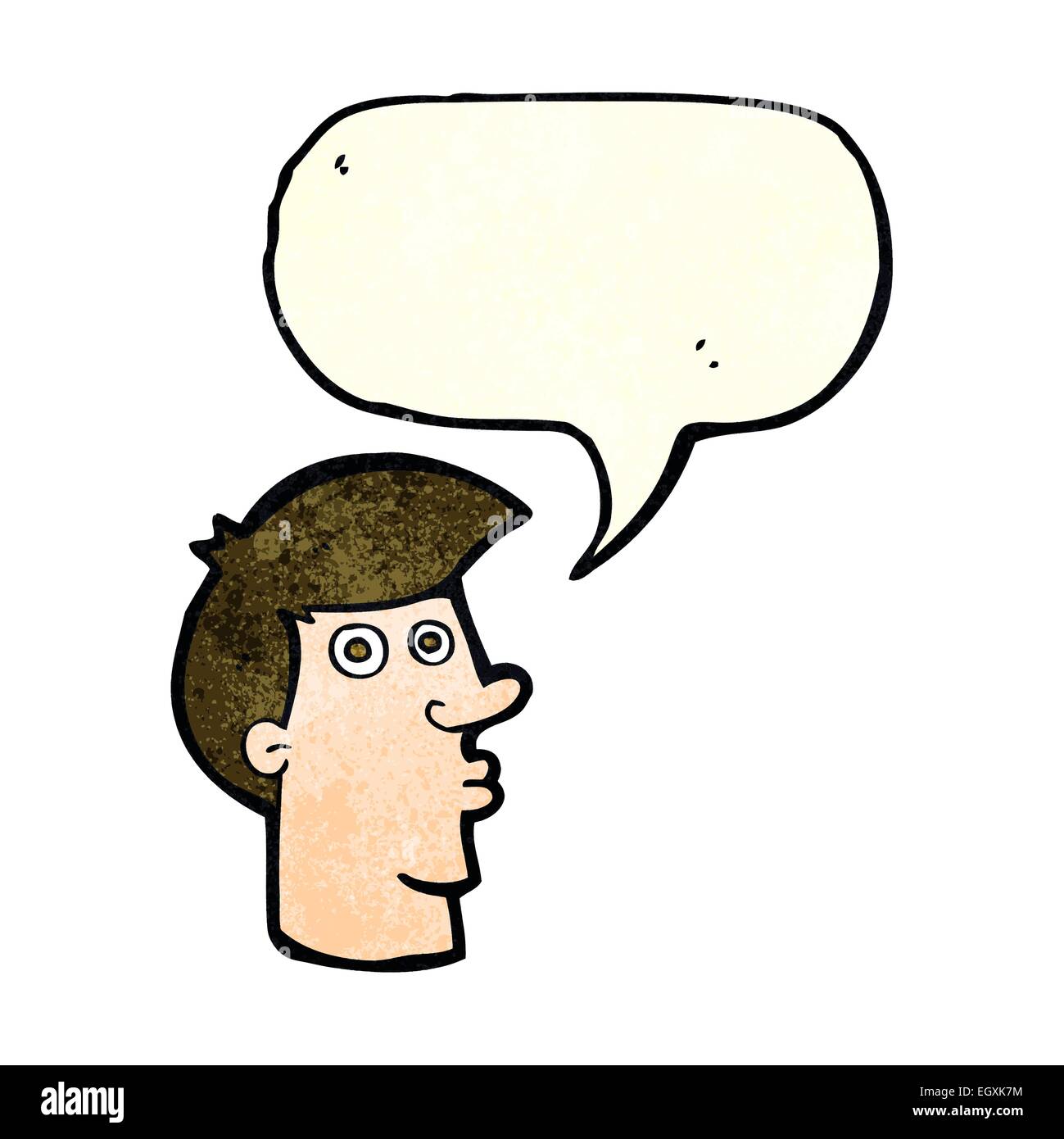 Cartoon confused man speech bubble Cut Out Stock Images & Pictures - Alamy