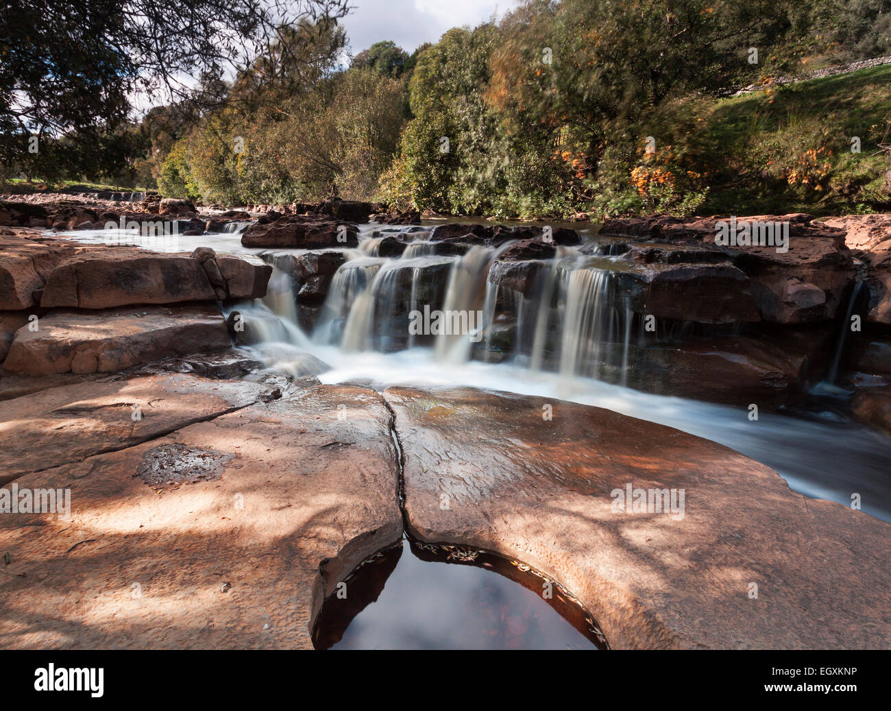Wain Wath waterfalls near Keld, Swaledale, Yorkshire, England Stock ...