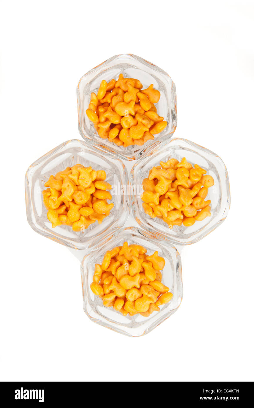 Overhead view of crackers Stock Photo - Alamy