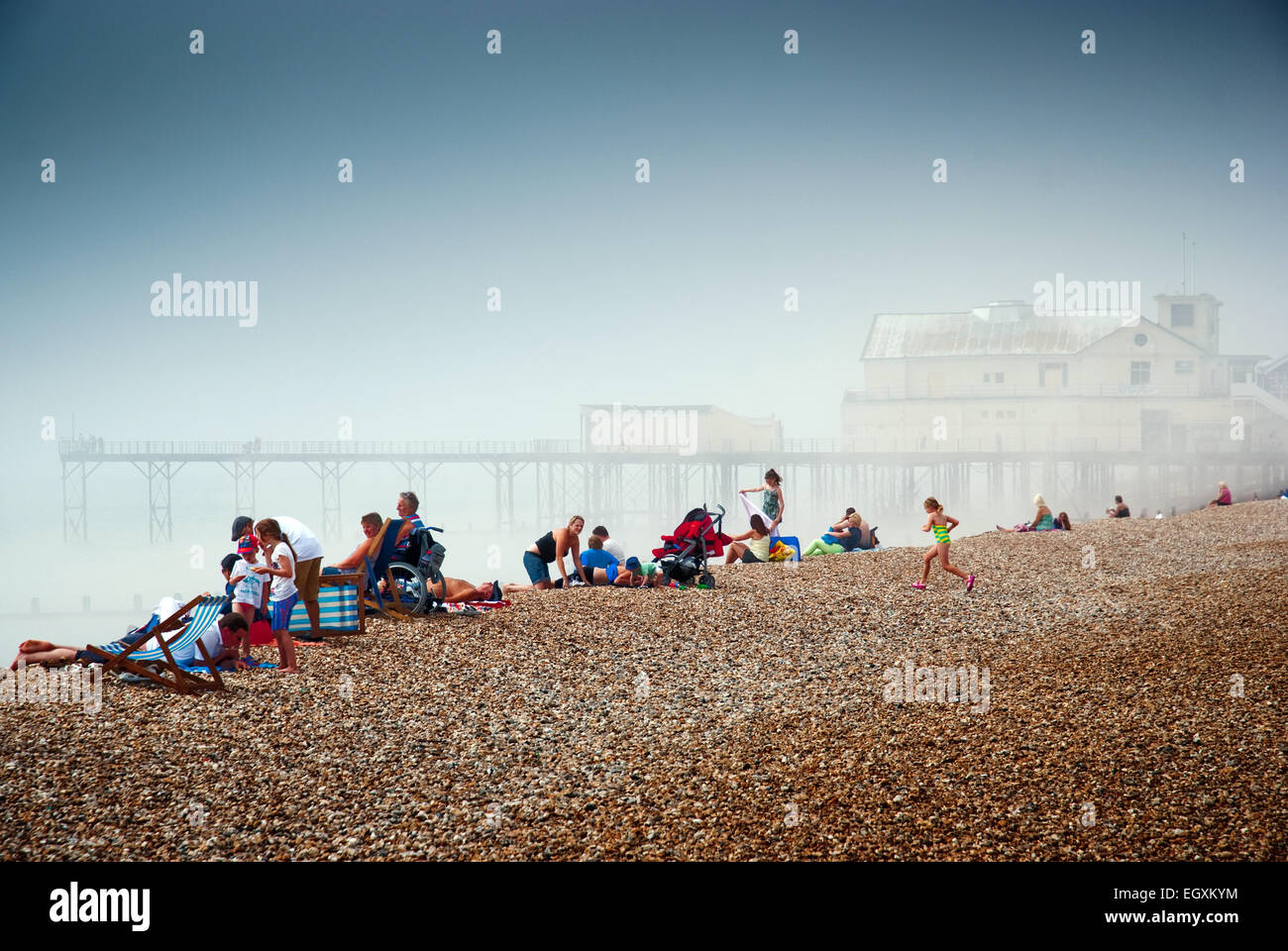 Group of bathers on the beach hi-res stock photography and images - Alamy