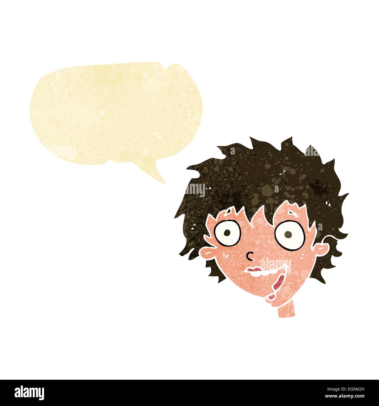 cartoon crazy excited woman with speech bubble Stock Vector Image & Art ...