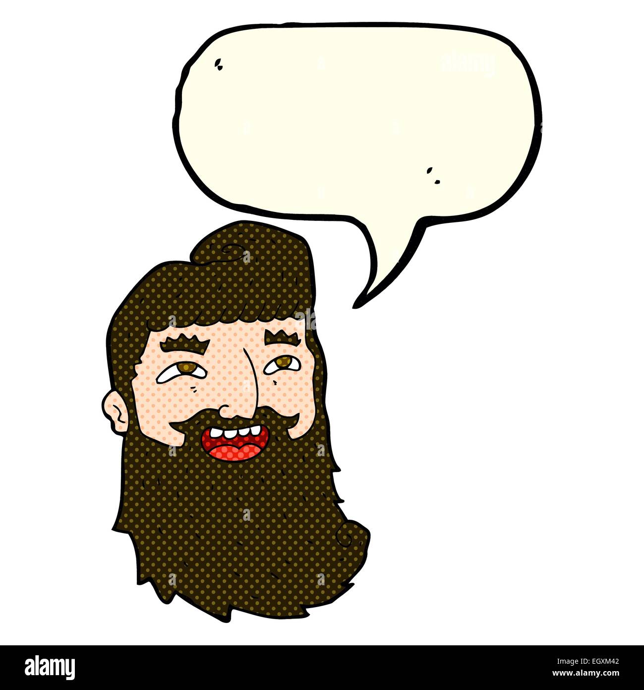 Cartoon man beard bubble Cut Out Stock Images & Pictures - Alamy