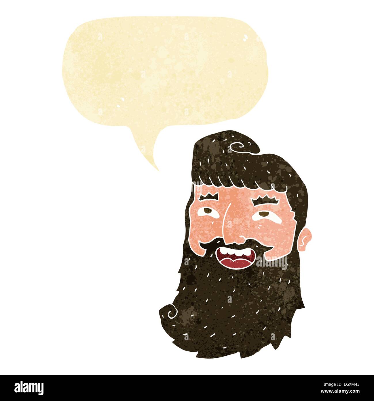 Cartoon man beard bubble Cut Out Stock Images & Pictures - Alamy