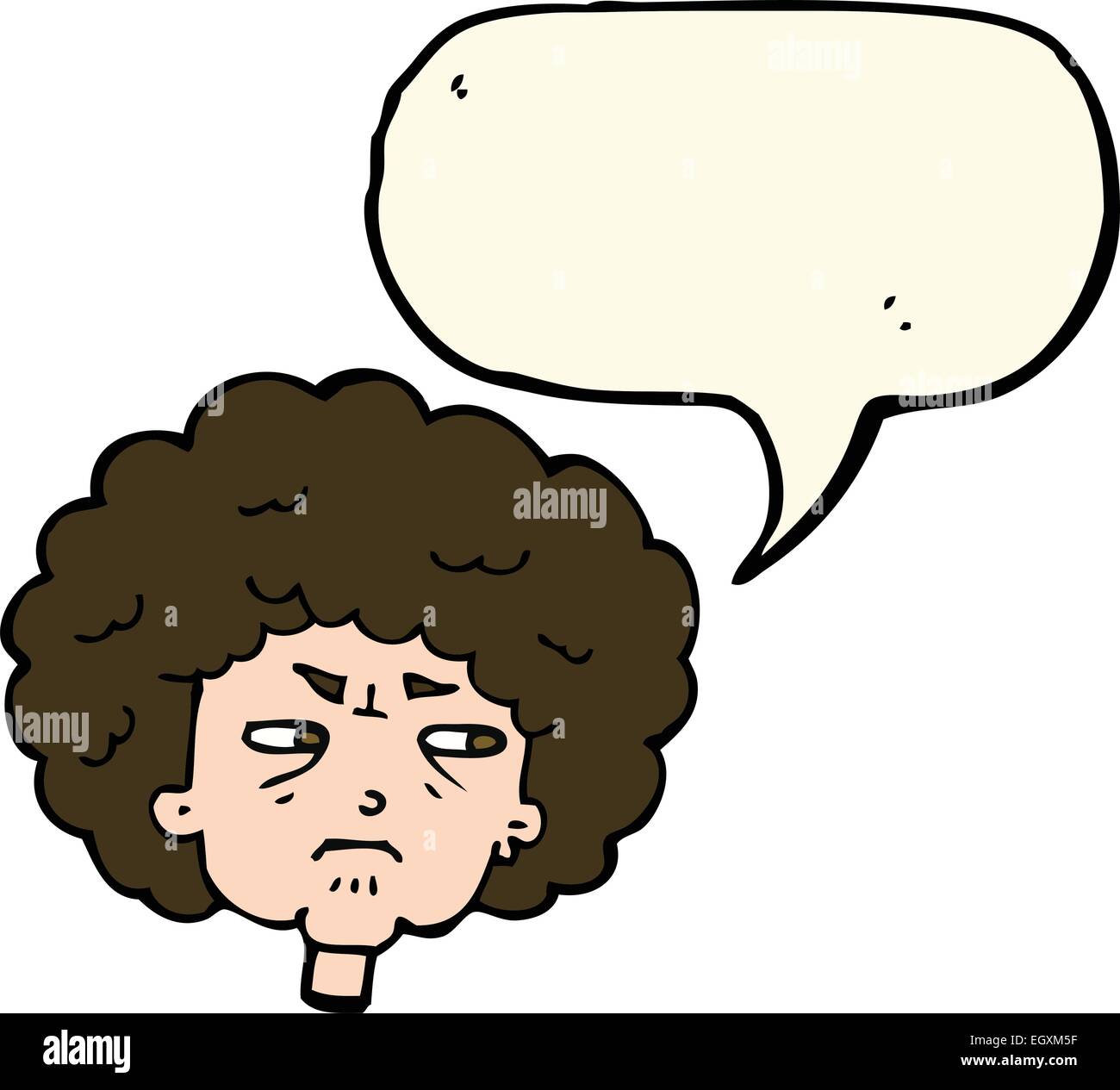 cartoon bitter old woman with speech bubble Stock Vector Image & Art ...