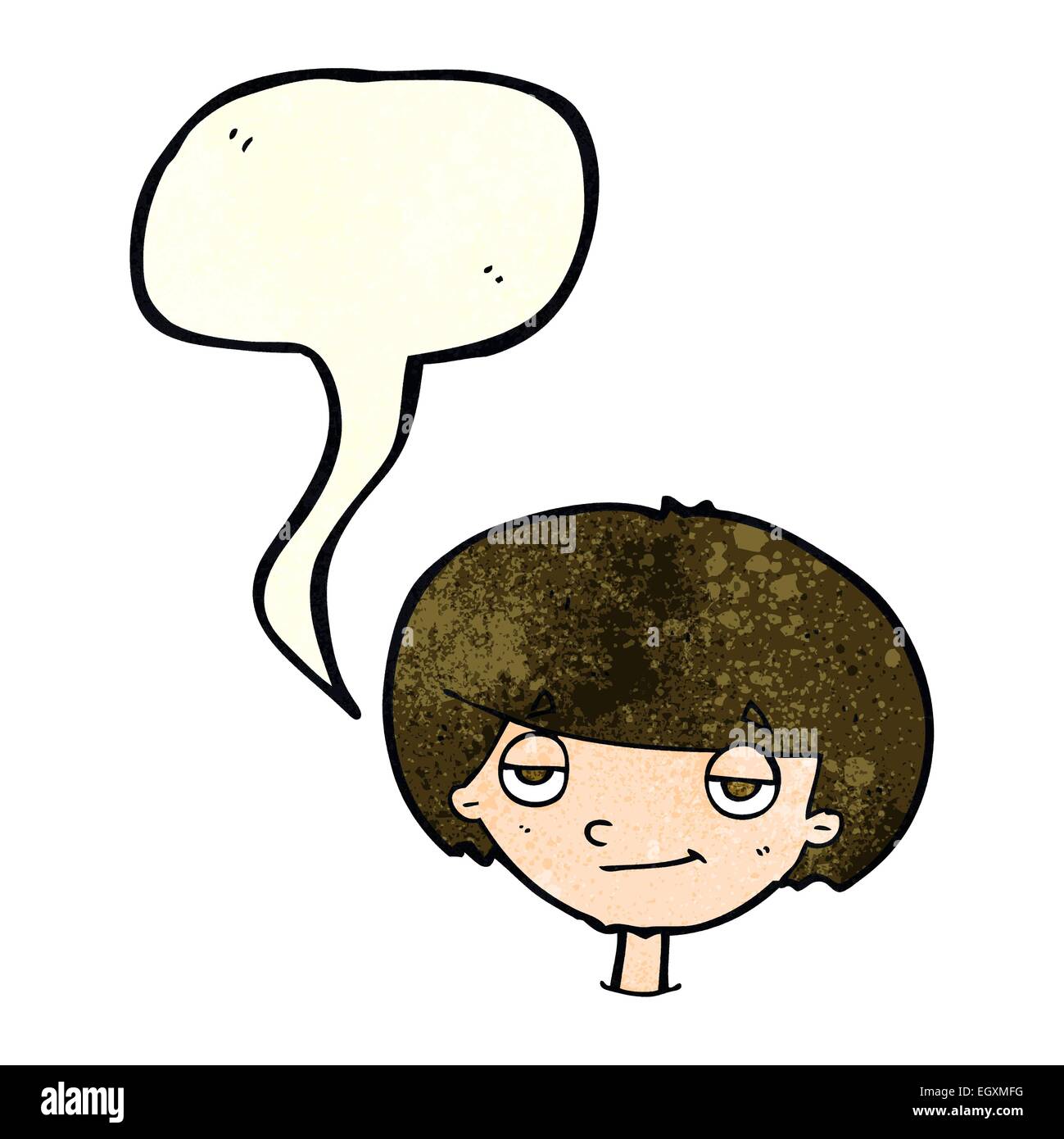 cartoon smug looking boy with speech bubble Stock Vector Image & Art ...