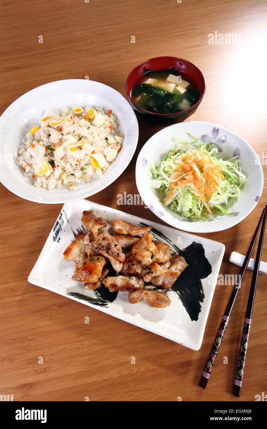 Japanese menu of fish Stock Photo - Alamy