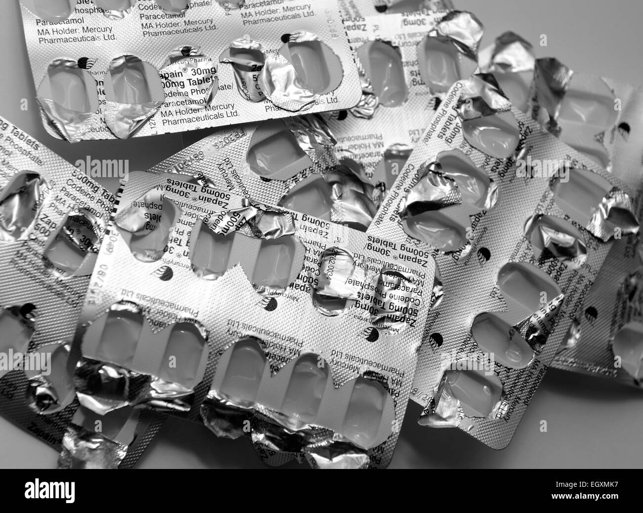 Empty blister packaging Black and White Stock Photos & Images - Alamy