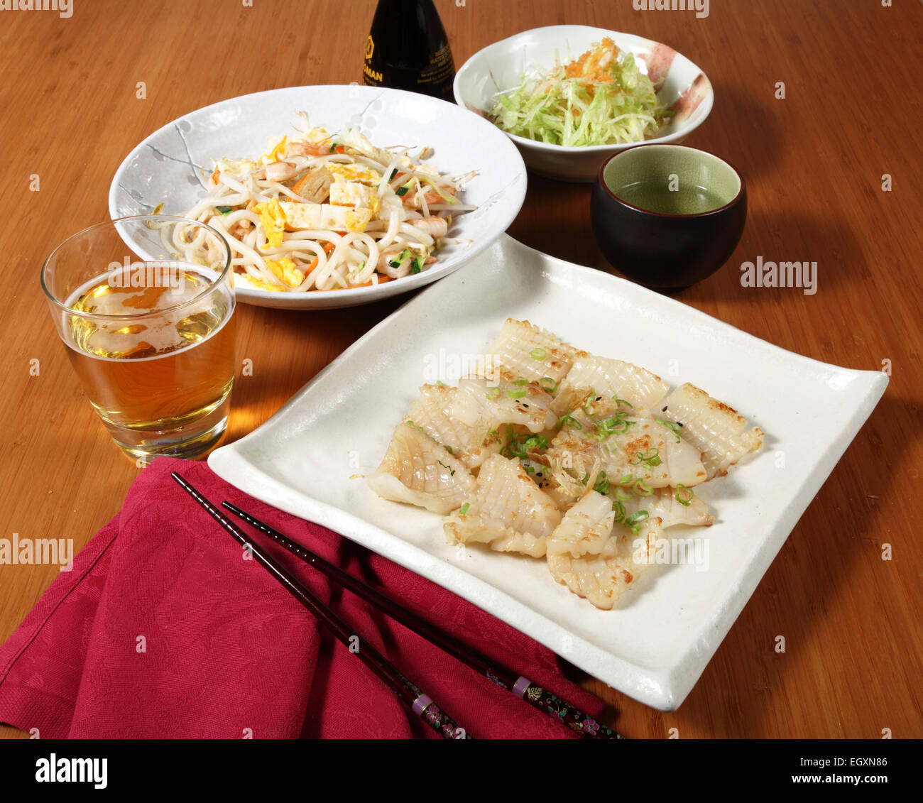Japanese menu of fish Stock Photo - Alamy