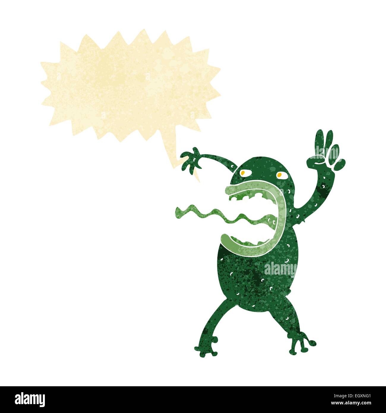 cartoon crazy frog with speech bubble Stock Vector Image & Art - Alamy