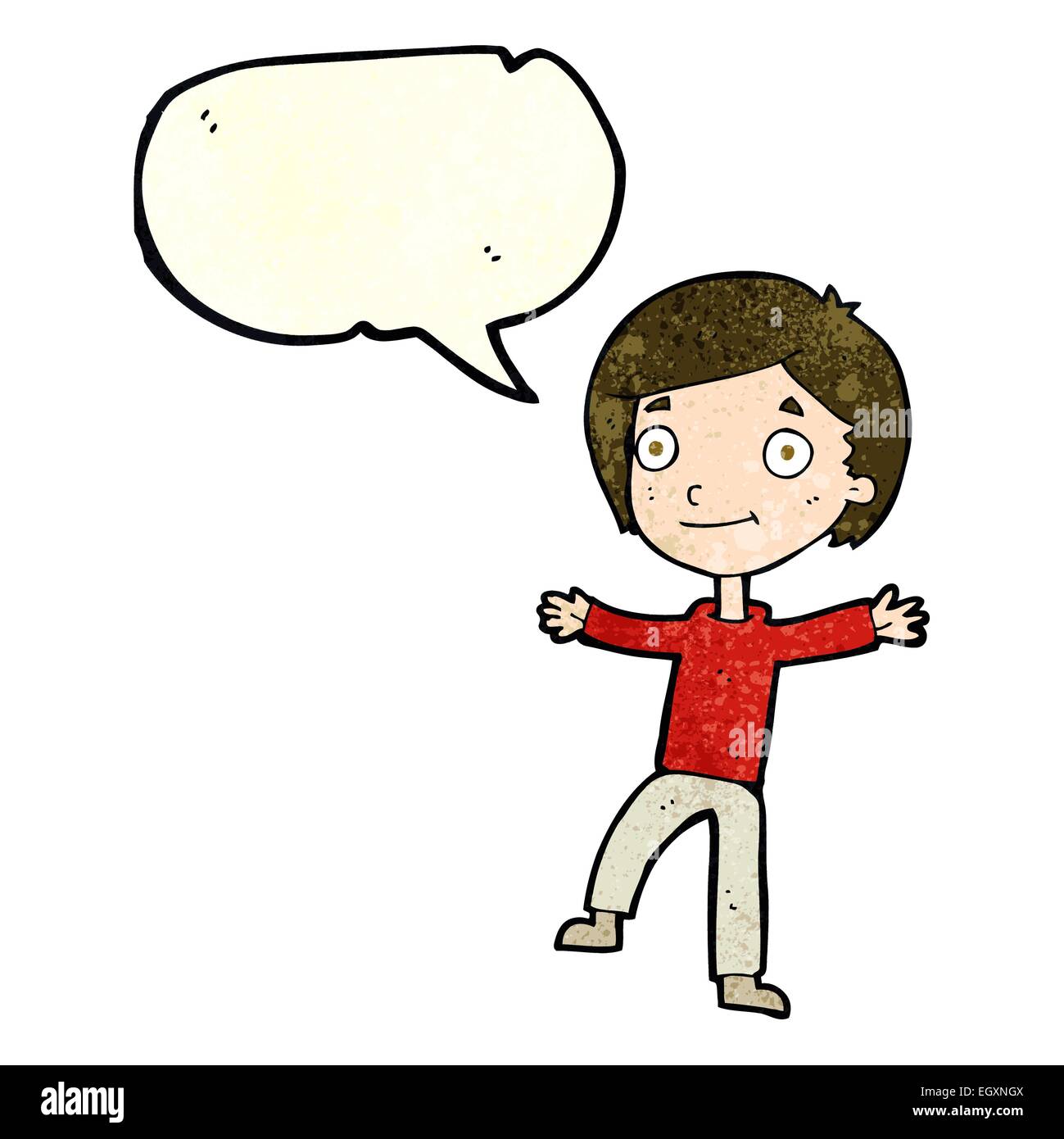 Cartoon excited boy bubble Stock Vector Images - Alamy