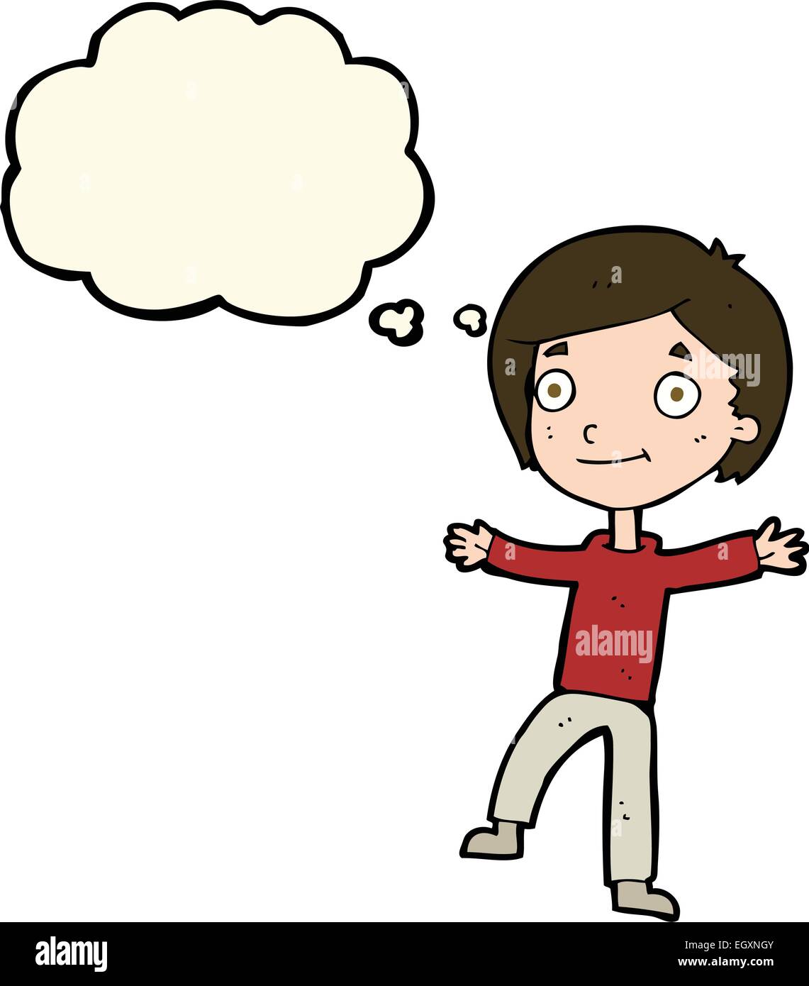 Cartoon excited boy bubble hi-res stock photography and images - Alamy