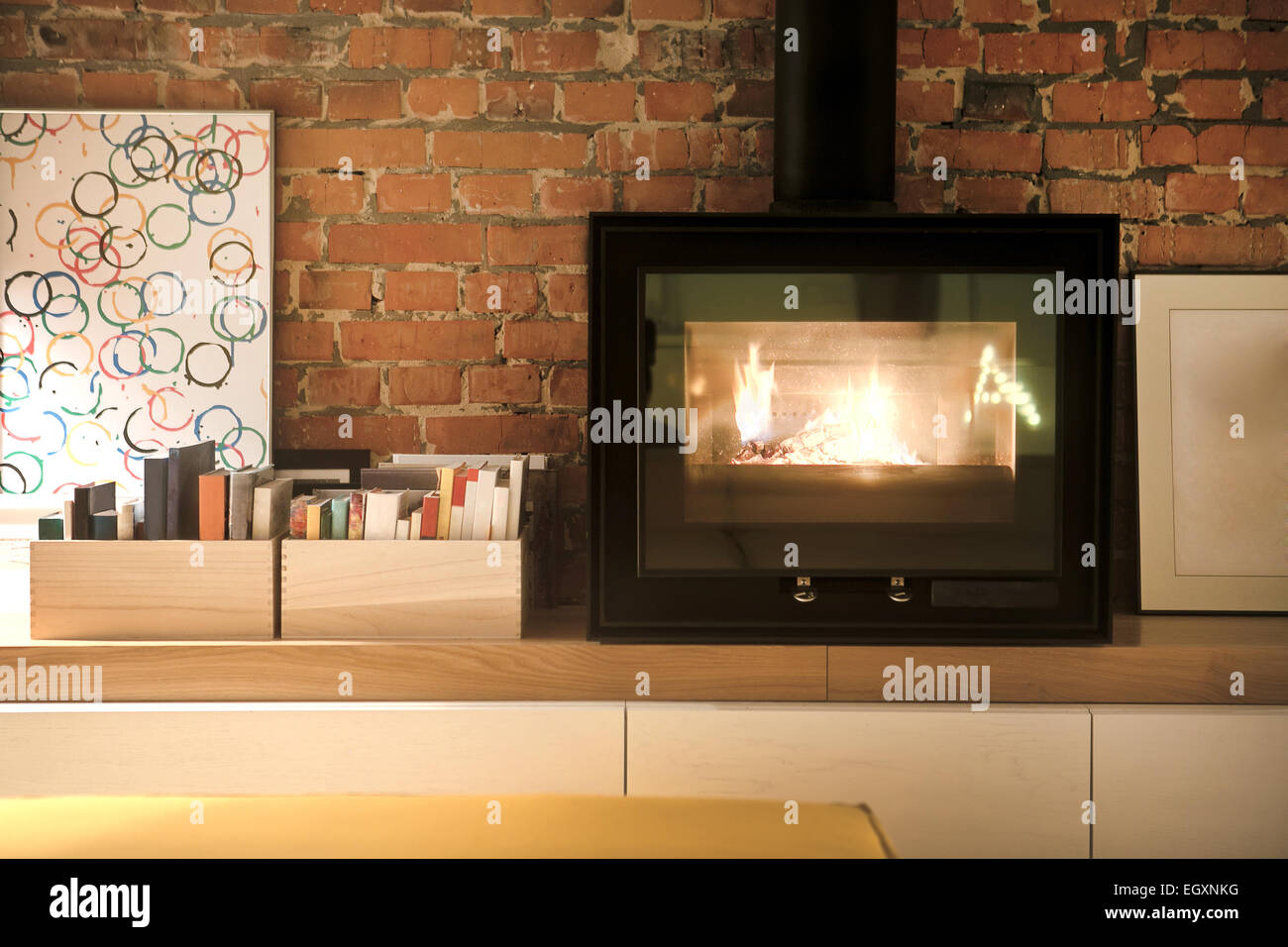 Interior wall design frames living room hi-res stock photography and ...