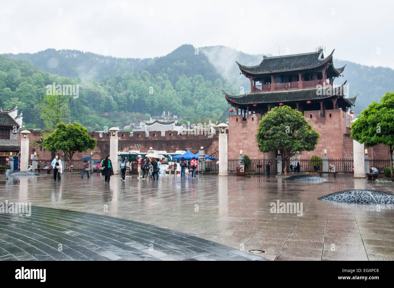 city gate urban rural china Stock Photo - Alamy