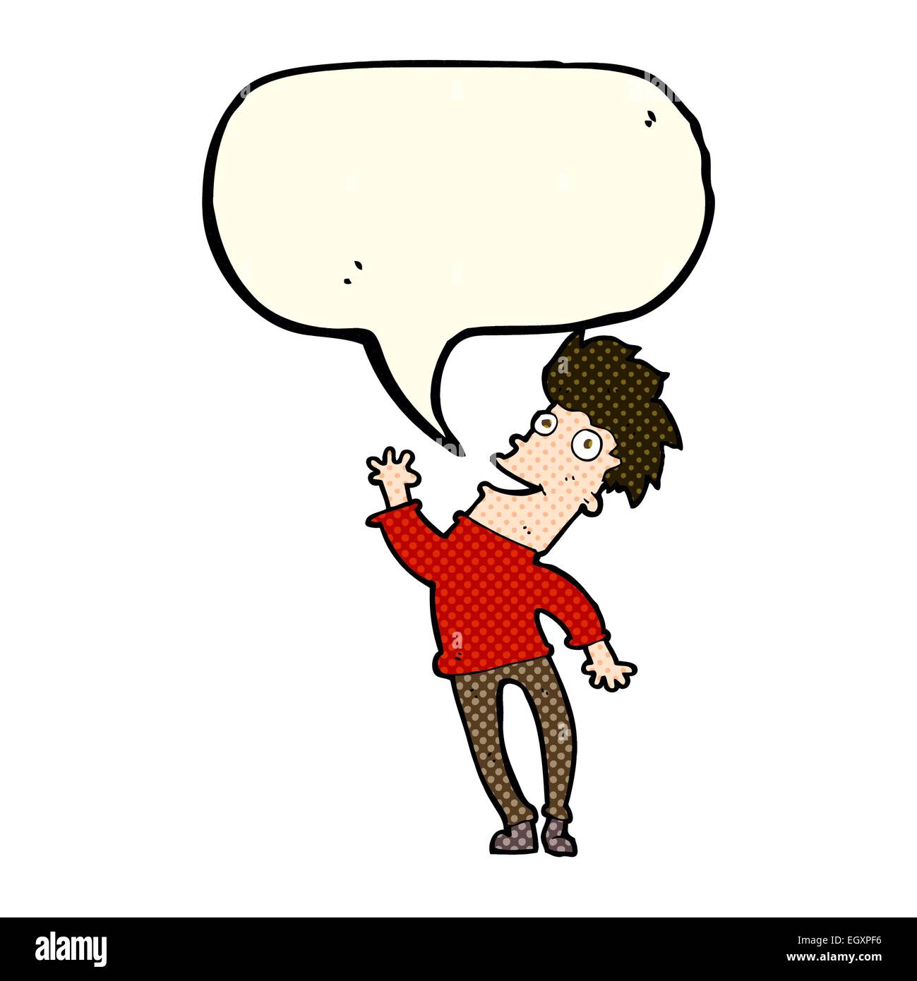 Cartoon jumping man speech hi-res stock photography and images - Alamy