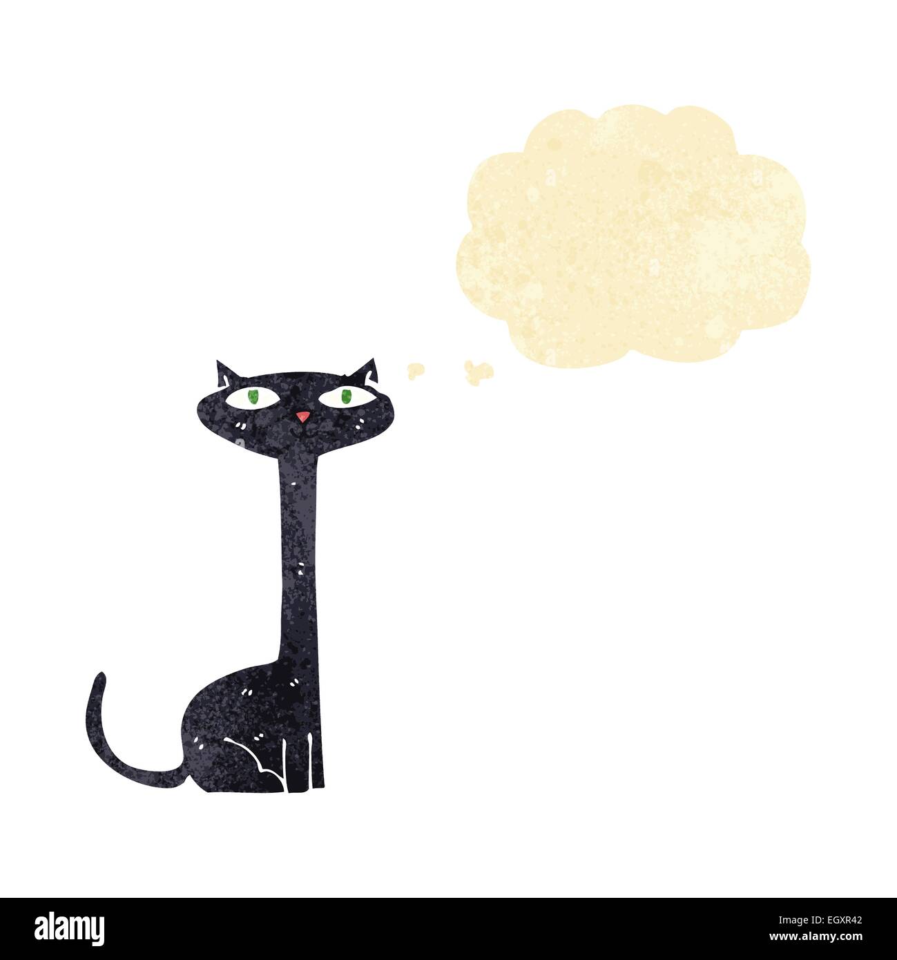 Cartoon black cat thought bubble hi-res stock photography and images ...