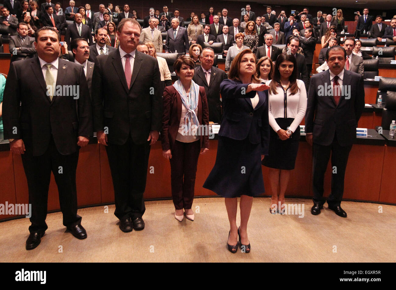 Mexico City, Mexico. 3rd Mar, 2015. Image provided by the Senate shows ...
