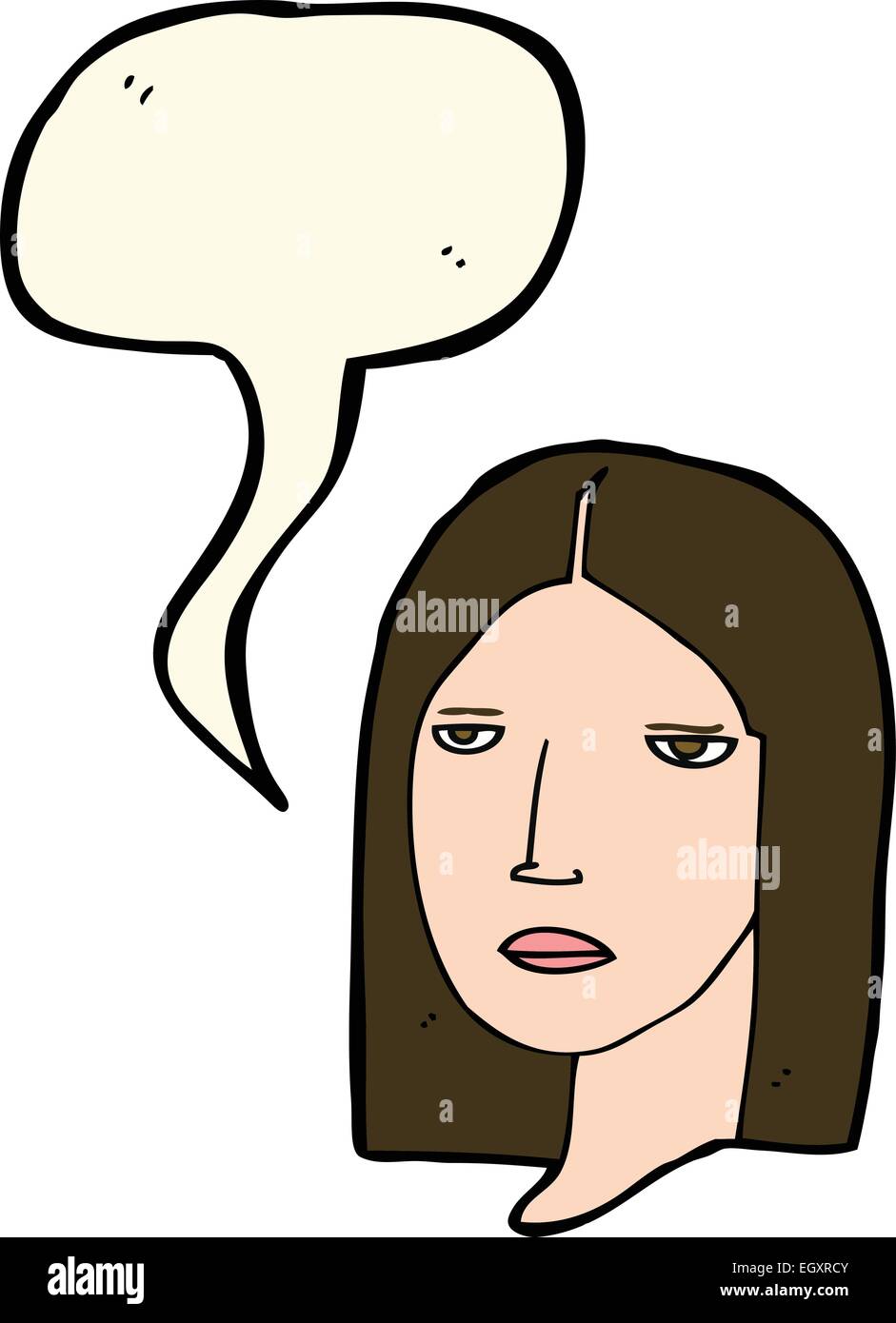 Cartoon serious girl bubble Stock Vector Images - Alamy