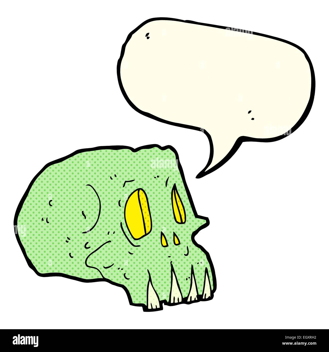Cartoon spooky skull speech Cut Out Stock Images & Pictures - Alamy