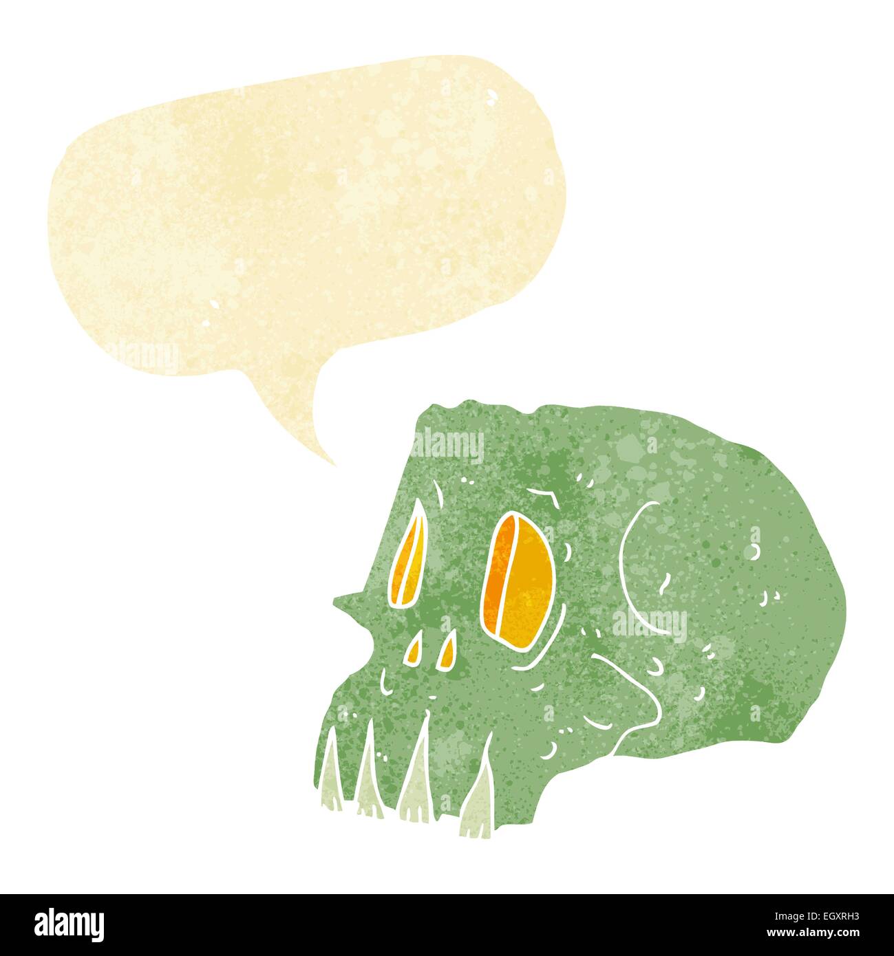 Cartoon spooky skull speech Stock Vector Images - Alamy