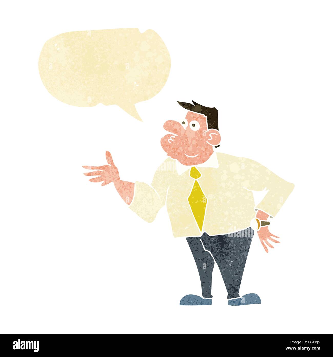 cartoon businessman asking question with speech bubble Stock Vector ...